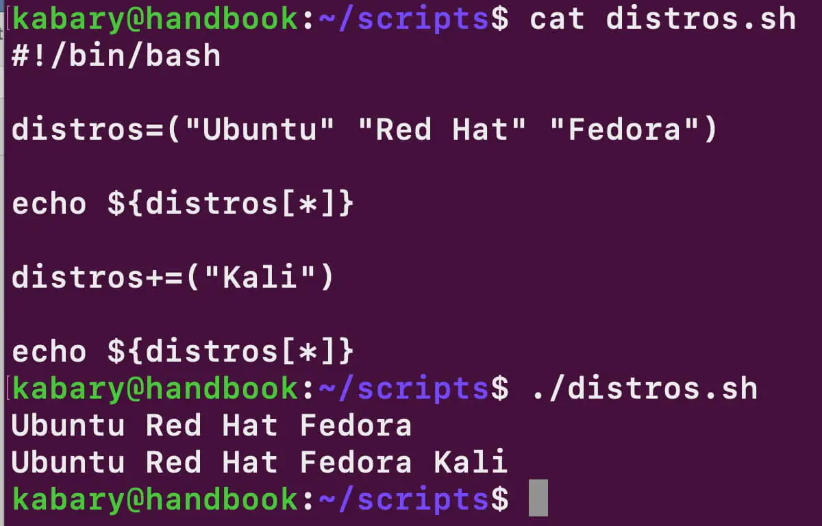 How To Use Arrays In Bash Shell Scripts