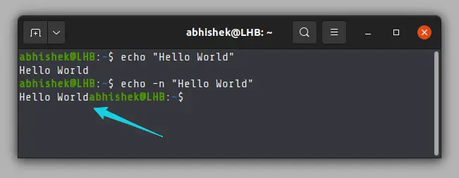 How To Use Echo Command Without Newline In Linux