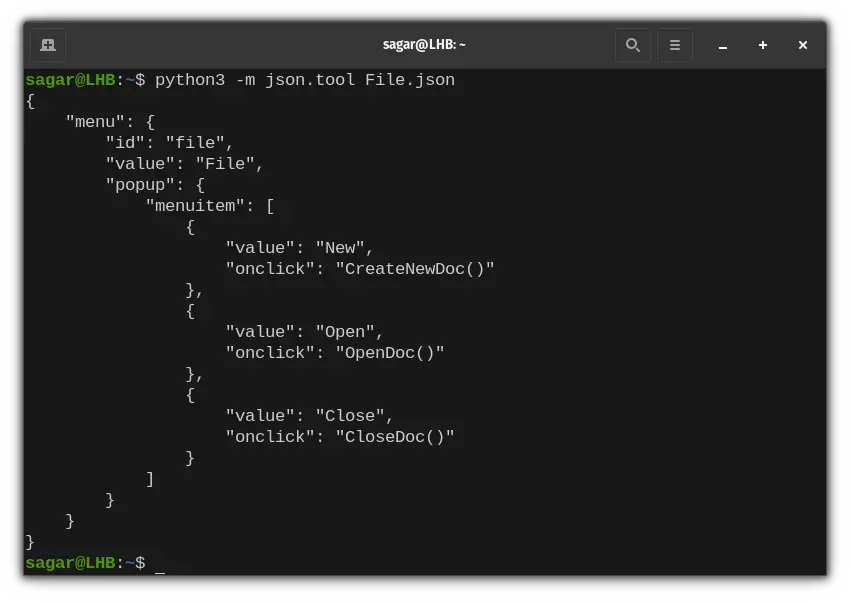 Pretty Print JSON In Linux Command Line