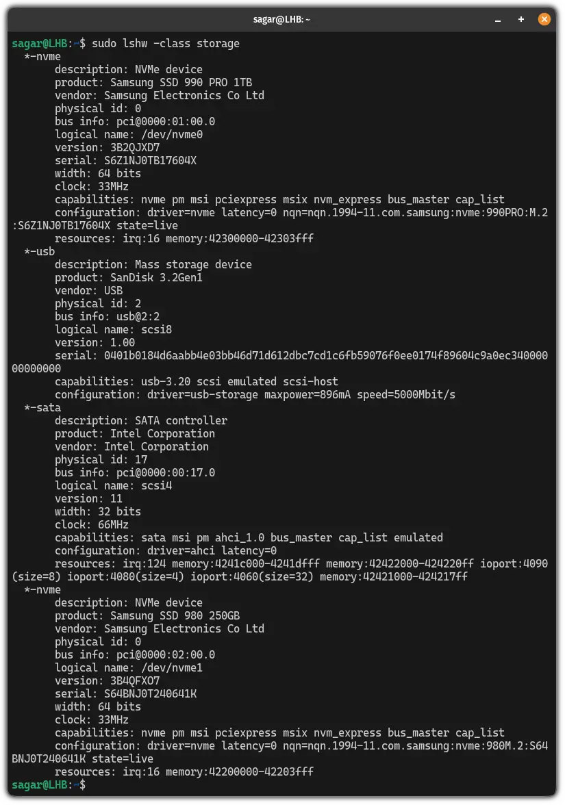Lshw Command In Linux Get Hardware Details