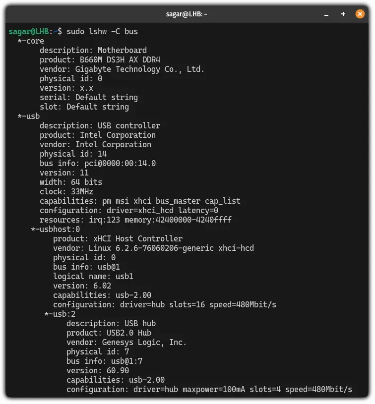 Lshw Command In Linux Get Hardware Details