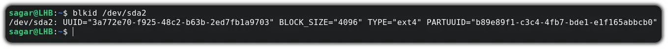 How to Get the UUID of a Disk Partition in Linux