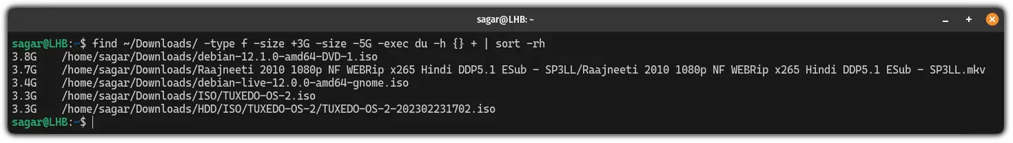 Sort Du Command Output By Size In Linux