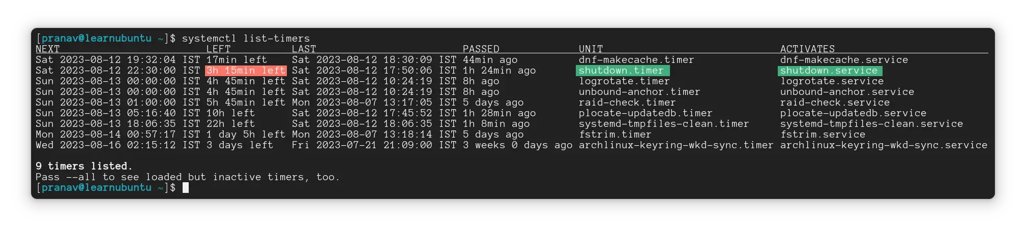 Schedule a Shutdown in Linux Command Line