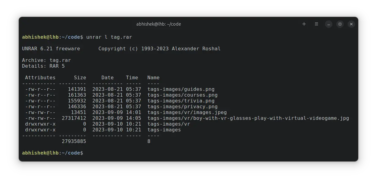 How To Extract And Create Rar Files In Linux