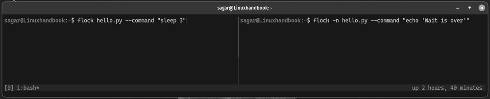 Using flock Command in Linux