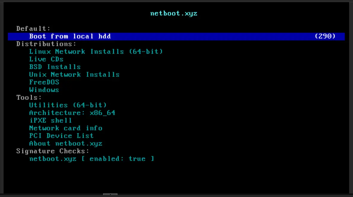 Create Netboot.XYZ server to Install Distros Over Network