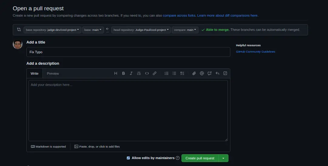 How to Submit a Pull Request on GitHub