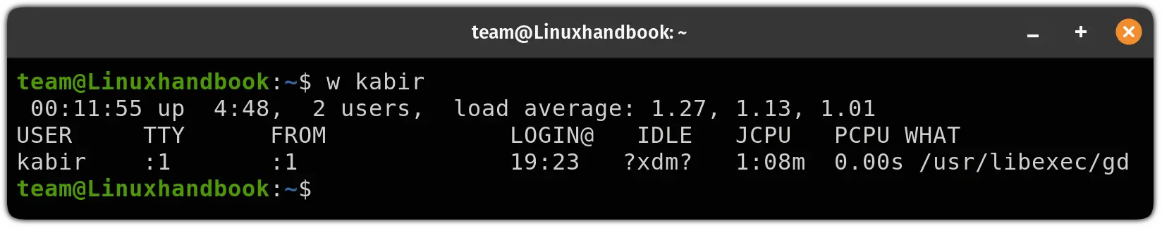 w Command in Linux [6 Examples]