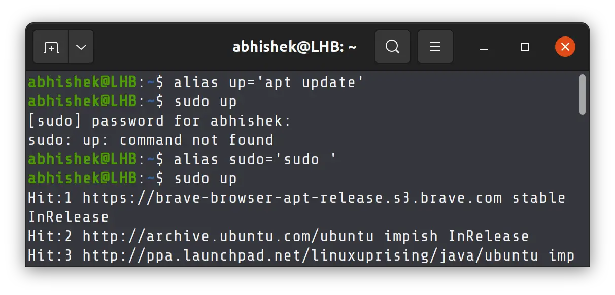 How to Run an Alias With Sudo in Linux