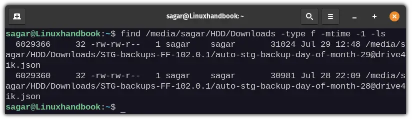 Find Files Modified in Last N Minutes in Linux Find Files Modified in Last N Minutes in Linux