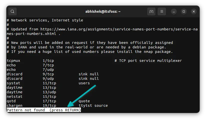 How to Search in Less Command