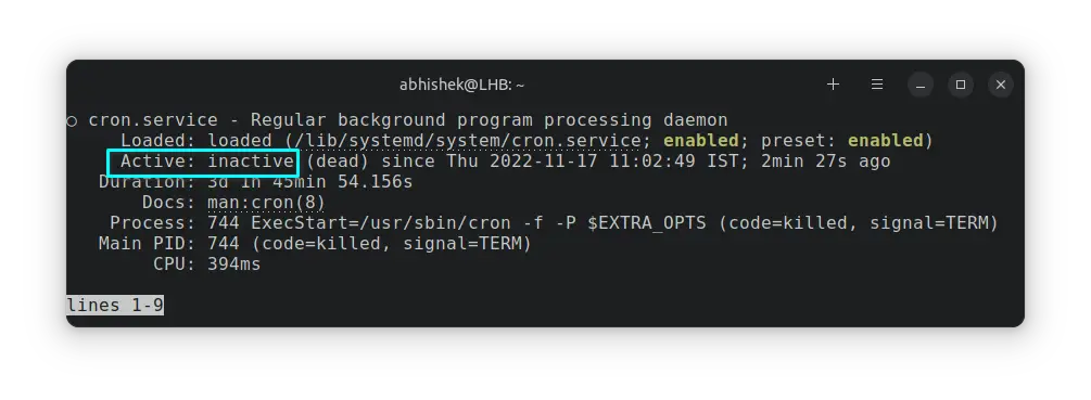 How to Start, Stop and Restart Cron Jobs