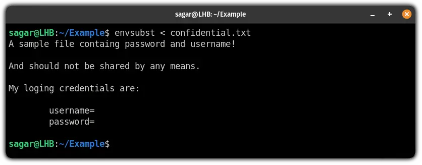 Replace Environment Variables Using The Envsubst Command