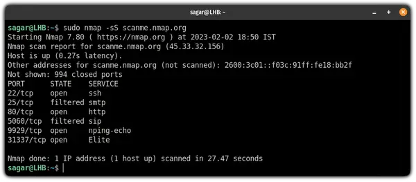 nmap Command Examples in Linux