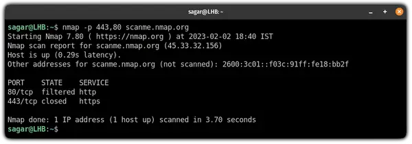 nmap Command Examples in Linux