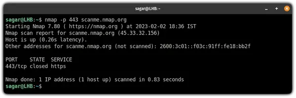 nmap Command Examples in Linux