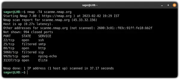 nmap Command Examples in Linux