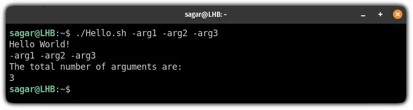 Check the Number of Arguments in Bash