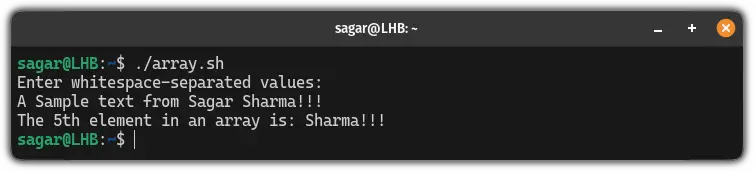 Bash: Read Into an Array