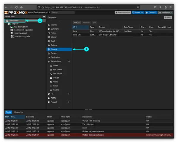 Add Shared Storage to Proxmox