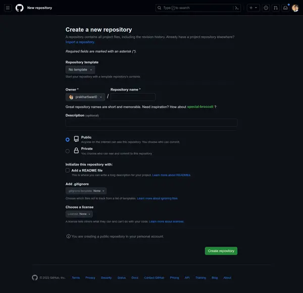 How to Create a new Repository in GitHub