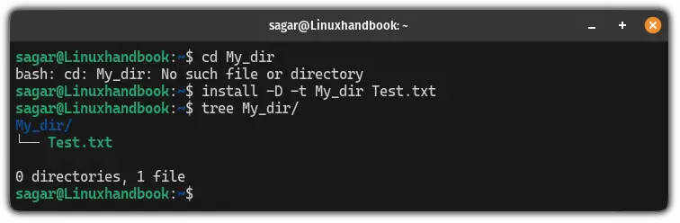 Using Install Command In Linux