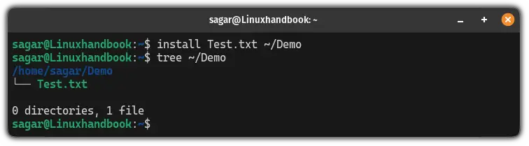 Using Install Command in Linux
