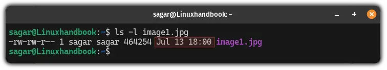 Find mtime (Modified Time) of a File in Linux