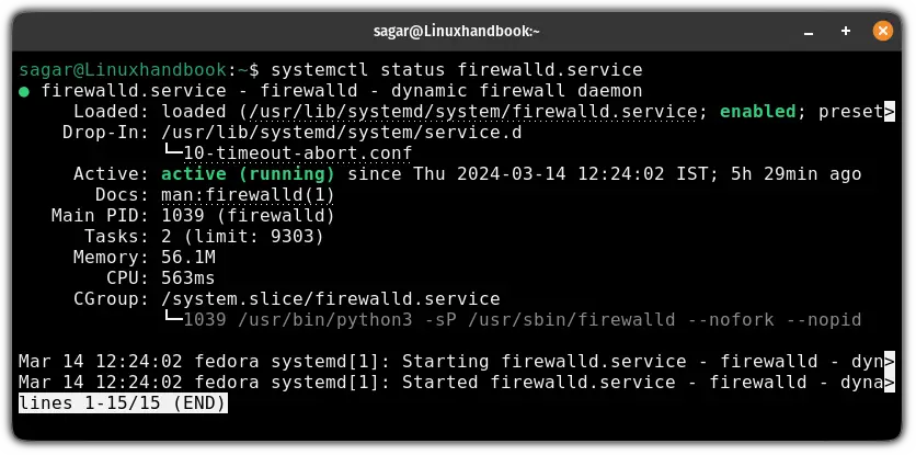 How to Check Firewalld status