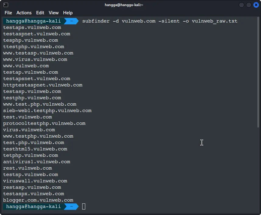 Finding Subdomains with Subfinder in Linux